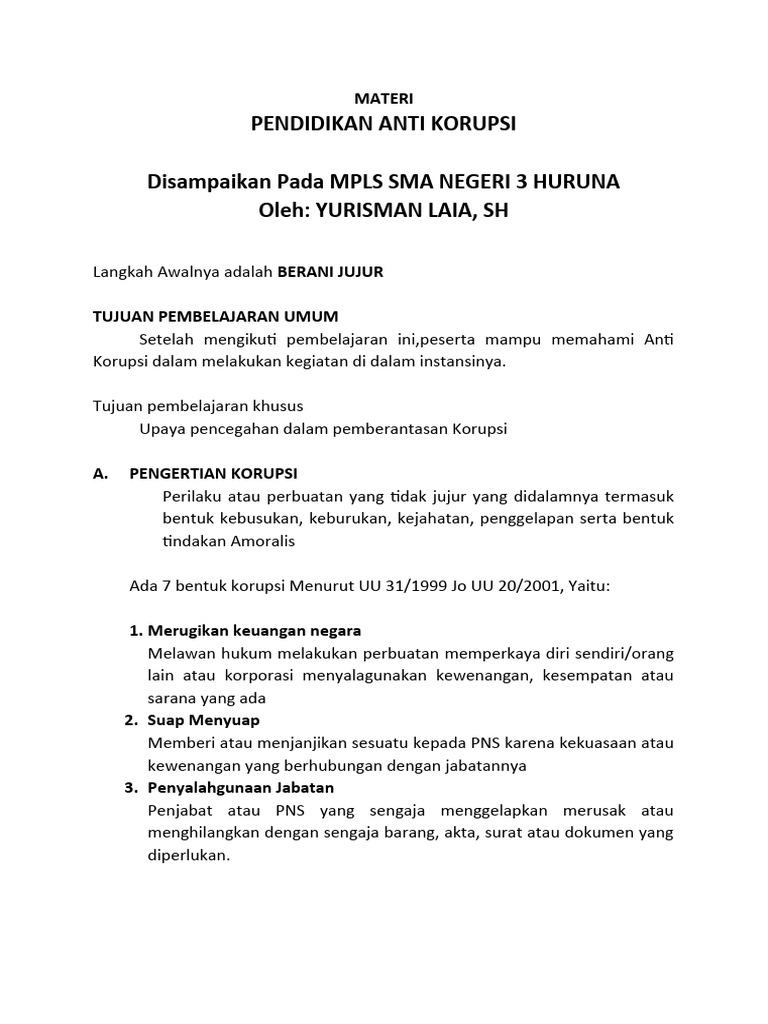 MPLS Sma Negeri 3 Huruna | PDF | Ilmu Sosial