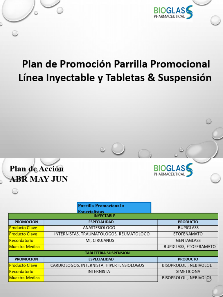 Segmentación y Plan Promocional 2do Trimestre Bioglass Fuerza de Ventas ...