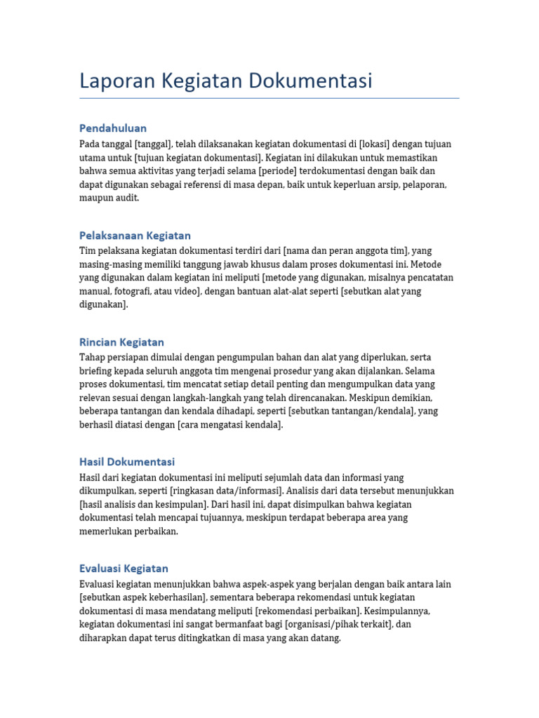 Laporan - Kegiatan - Dokumentasi Berstandar Himpunan | PDF | Komputer