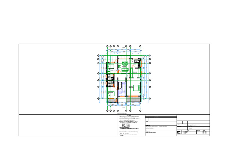 FIRST FLOOR ARCH.PLAN | Download Free PDF | Bedroom | Concrete