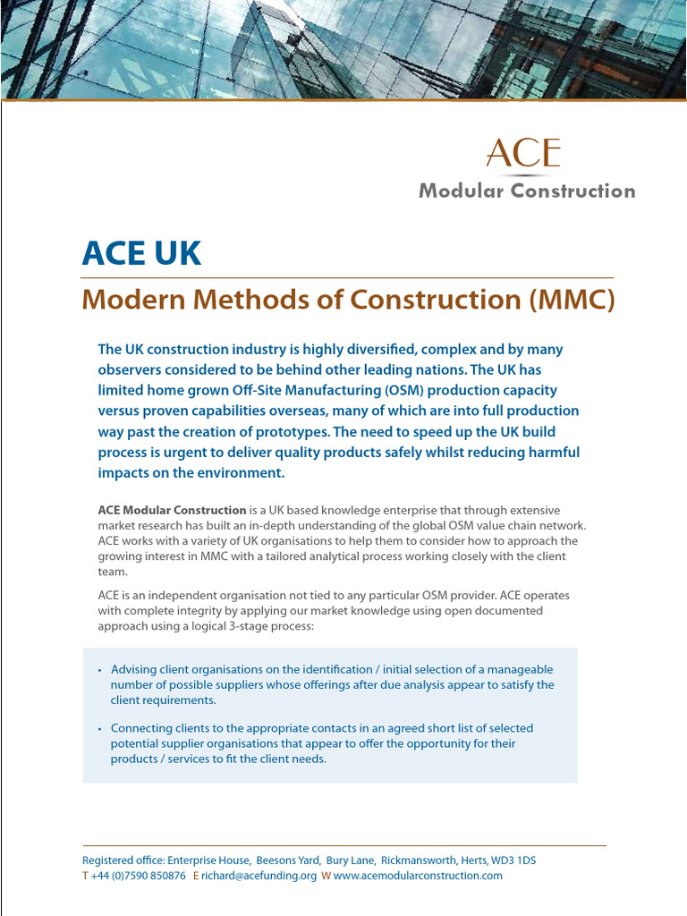 ACE MMC Procurement Summary 1623181487 | PDF | Economies | Business