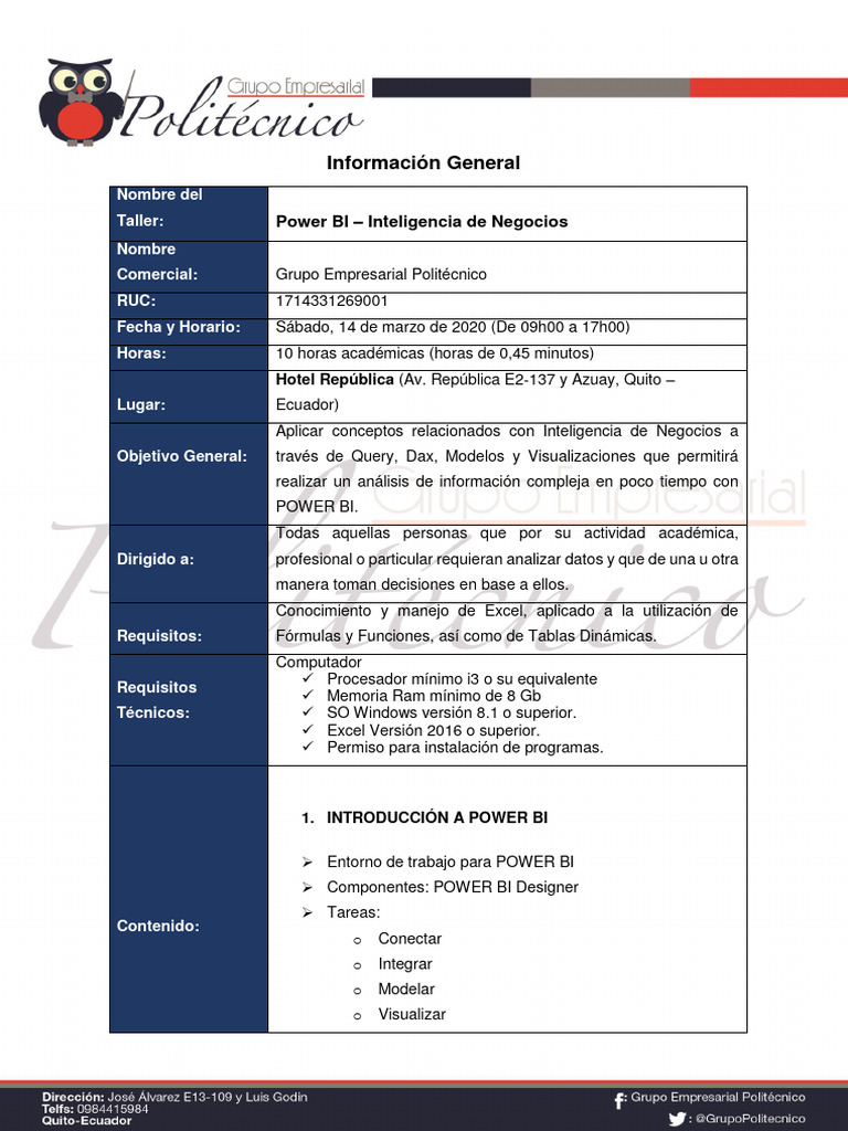 Power-BI_Inteligencias-de-Negocios_14-de-marzo | PDF | Computadora de ...