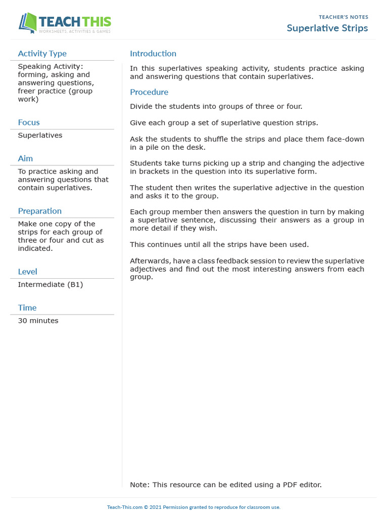 Superlative Strips | PDF