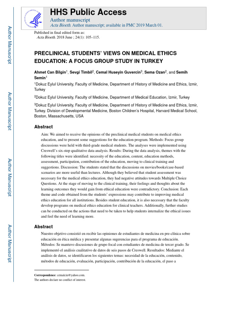 Sesion 8 Can Preclinical-Students Use-Of-Focusgroup | PDF | Focus Group ...