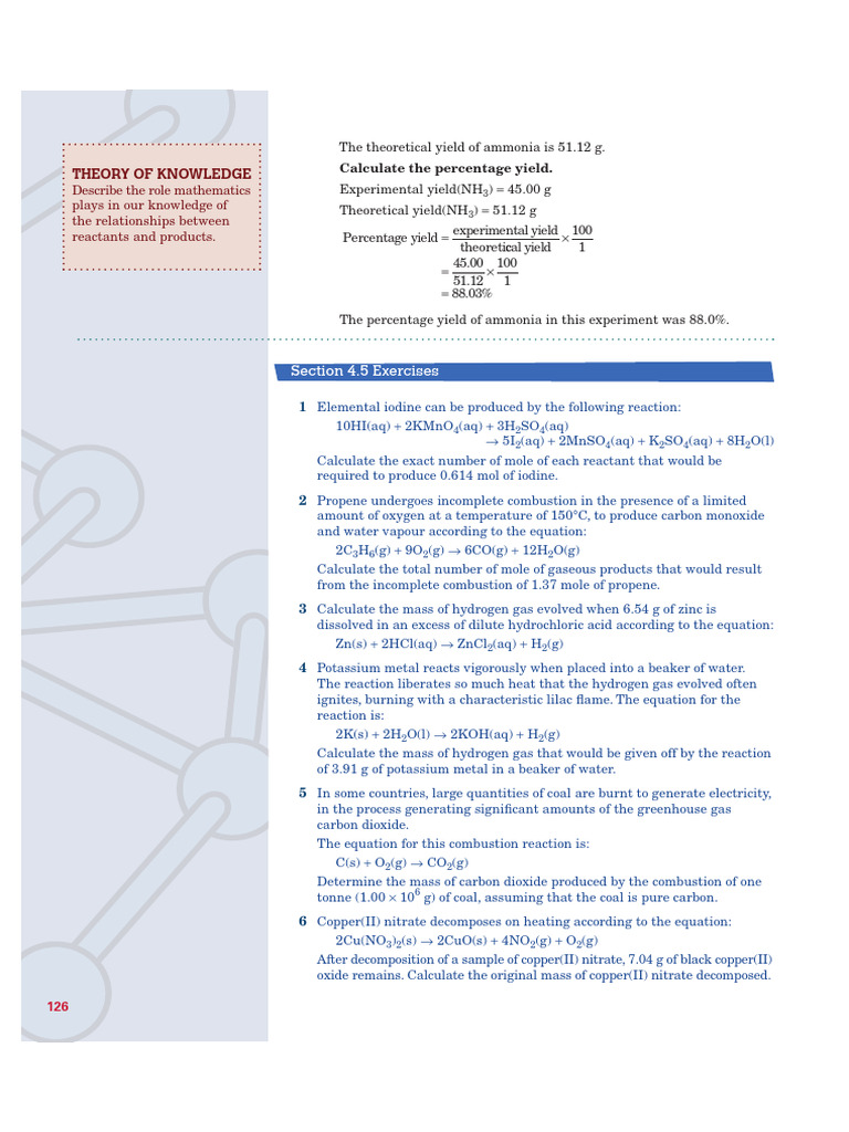 Miscellaneous Problems On Mole-Mass Relationships | PDF | Pascal (Unit ...