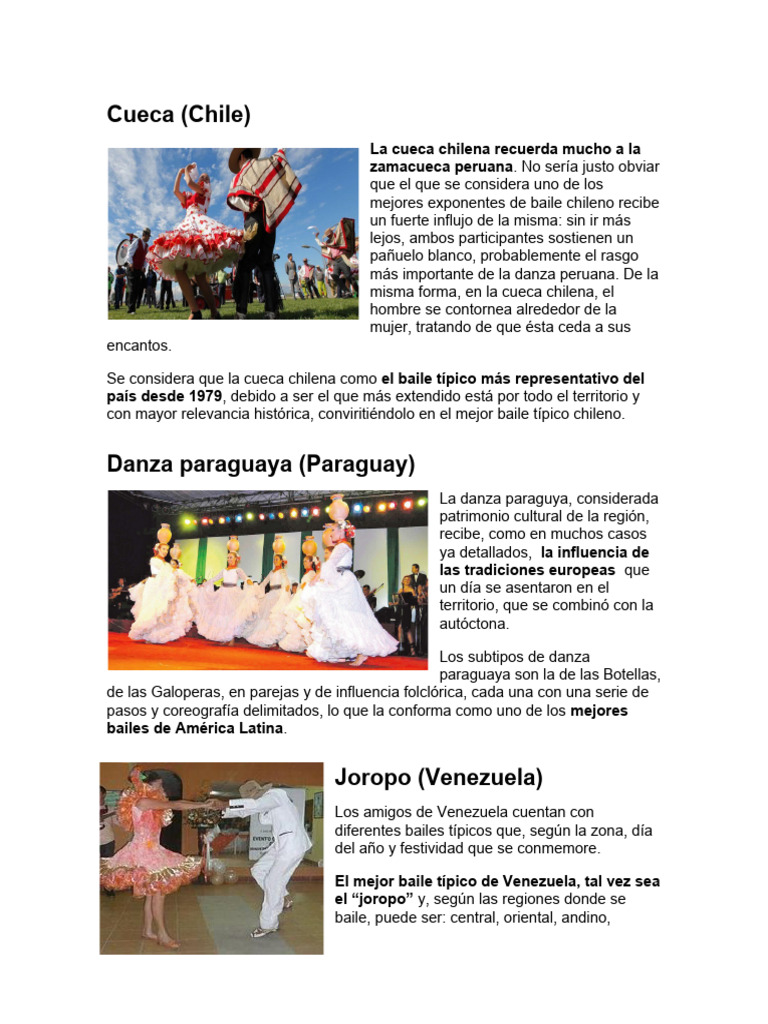 15 danzas de latinoamerica con contenido | Descargar gratis PDF ...