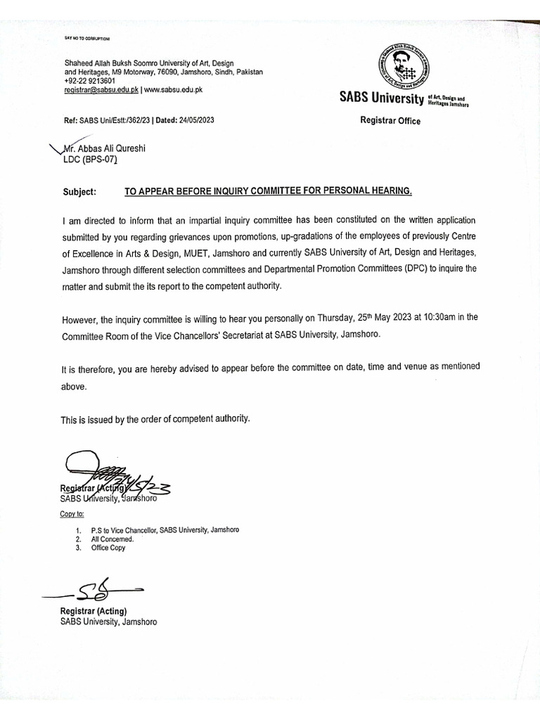 Letters For RTI | PDF