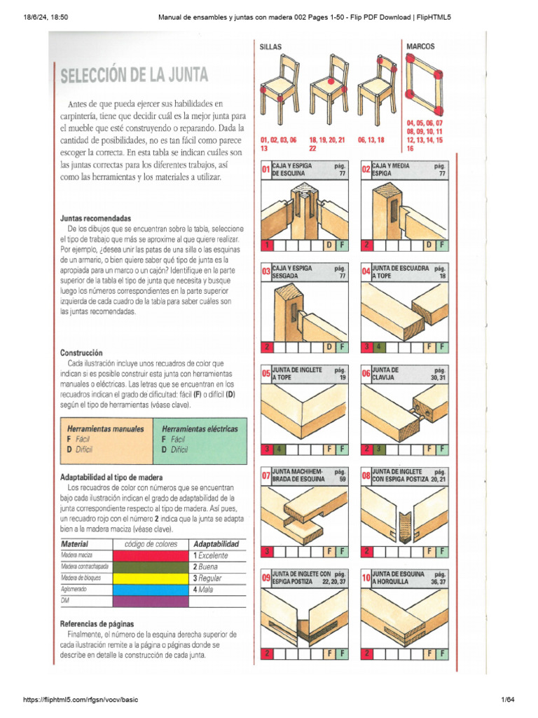 LIBRO- Manual de Ensambles y Juntas Con Madera 002 Pages 1-50 - Flip ...