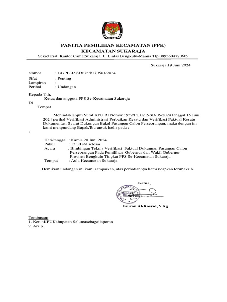 Undangan PPS-1 | PDF