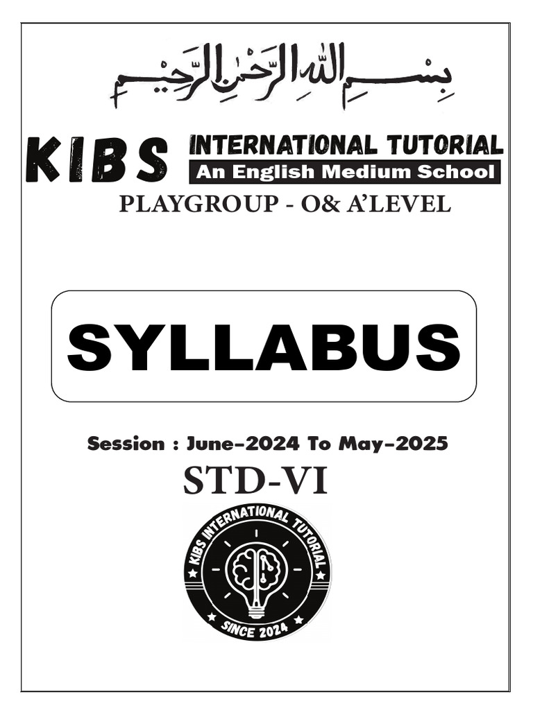 Yearly Syllabus STD-6 | PDF
