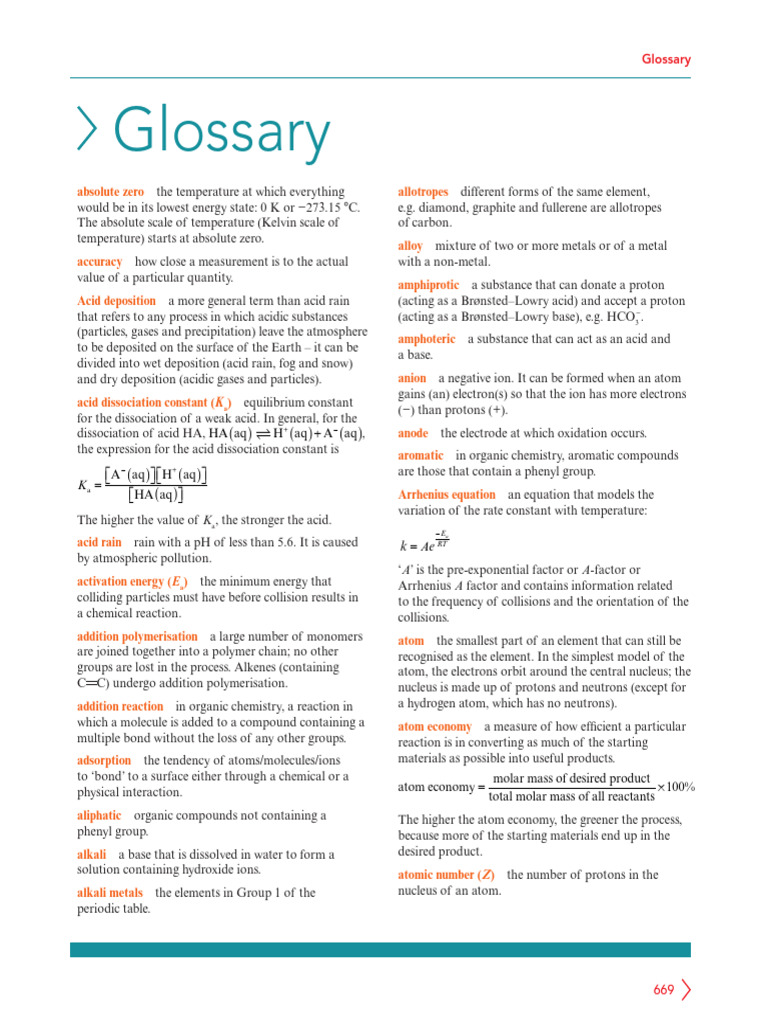 IB CHEMISTRY 1ed TR Glossary CB | PDF | Chemical Bond | Chemical Reactions