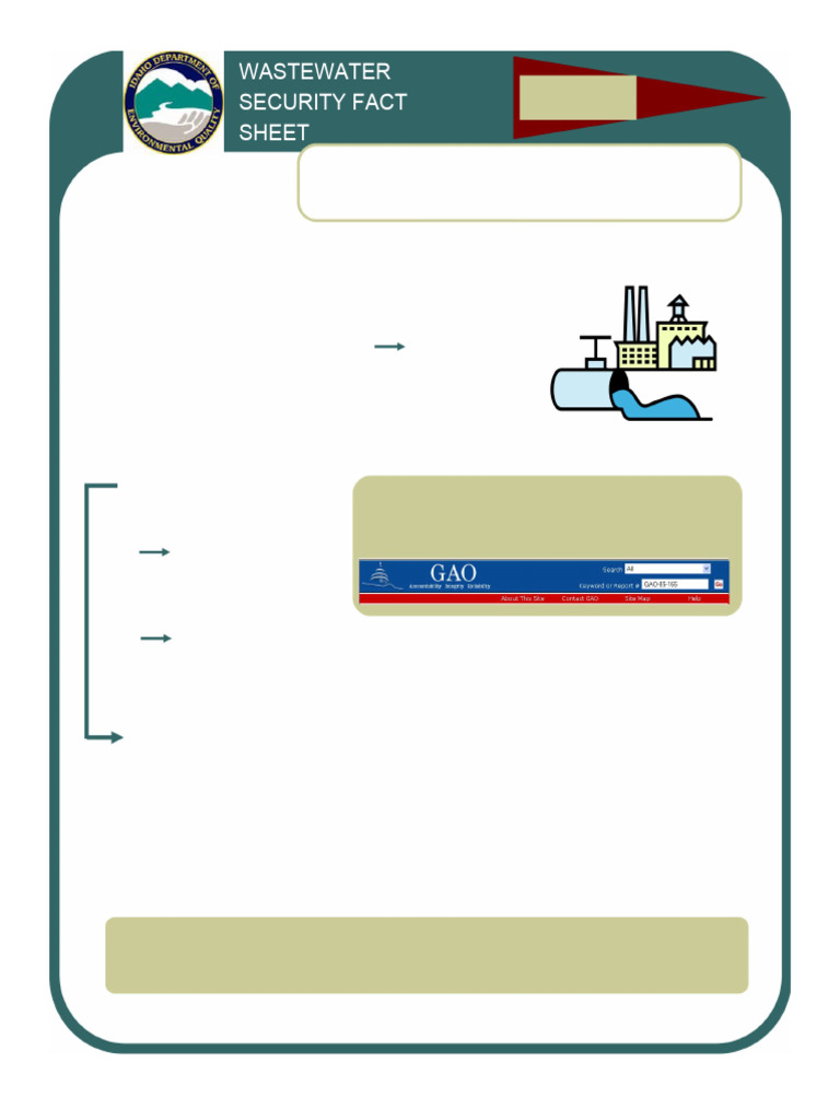 Wastewater Security Fact Sheet | PDF | Vulnerability (Computing) | Risk