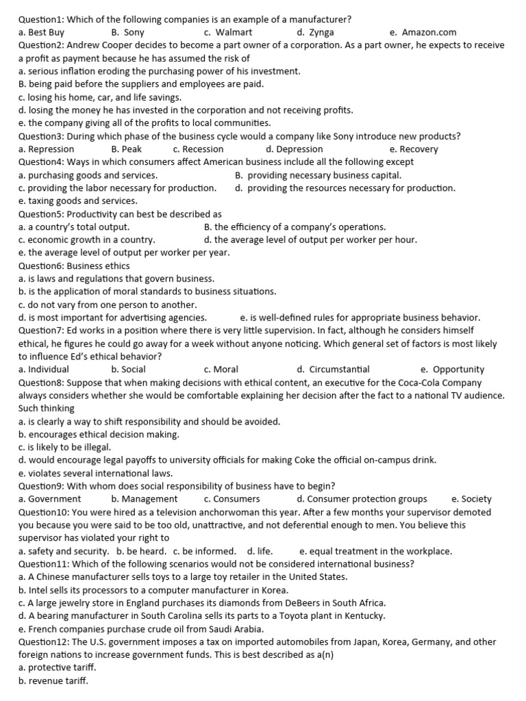 NMKD đề ôn | PDF | Marketing | Employment