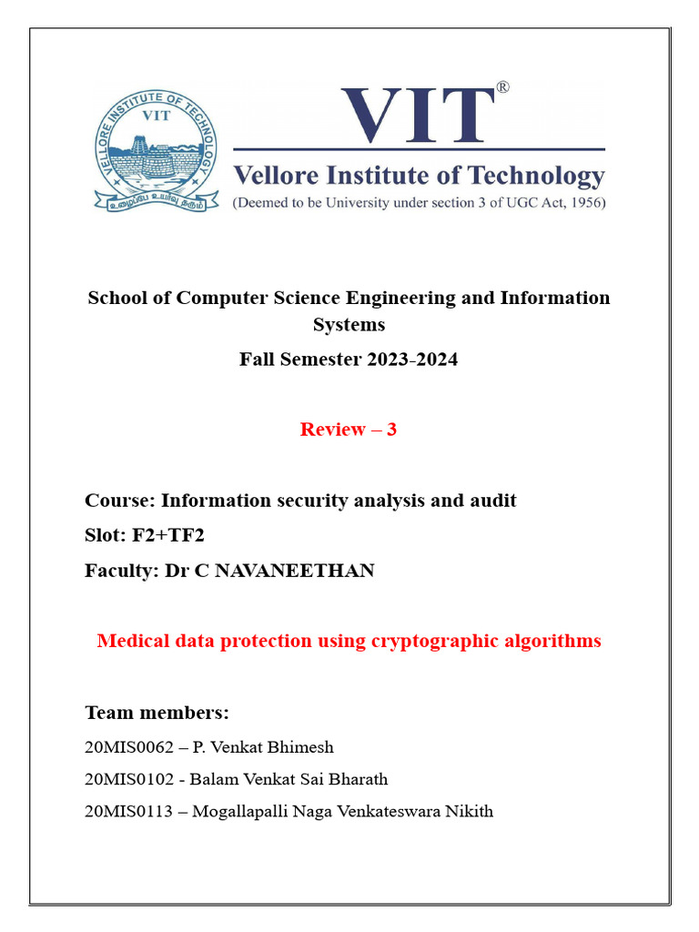 Isaa Final Report | PDF | Encryption | Key (Cryptography)