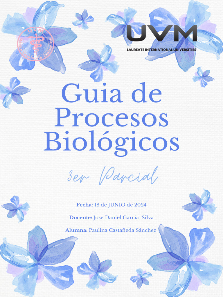 Guia 3er Parcial Procesos Biológicos - 20240618 - 140610 - 0000 | PDF