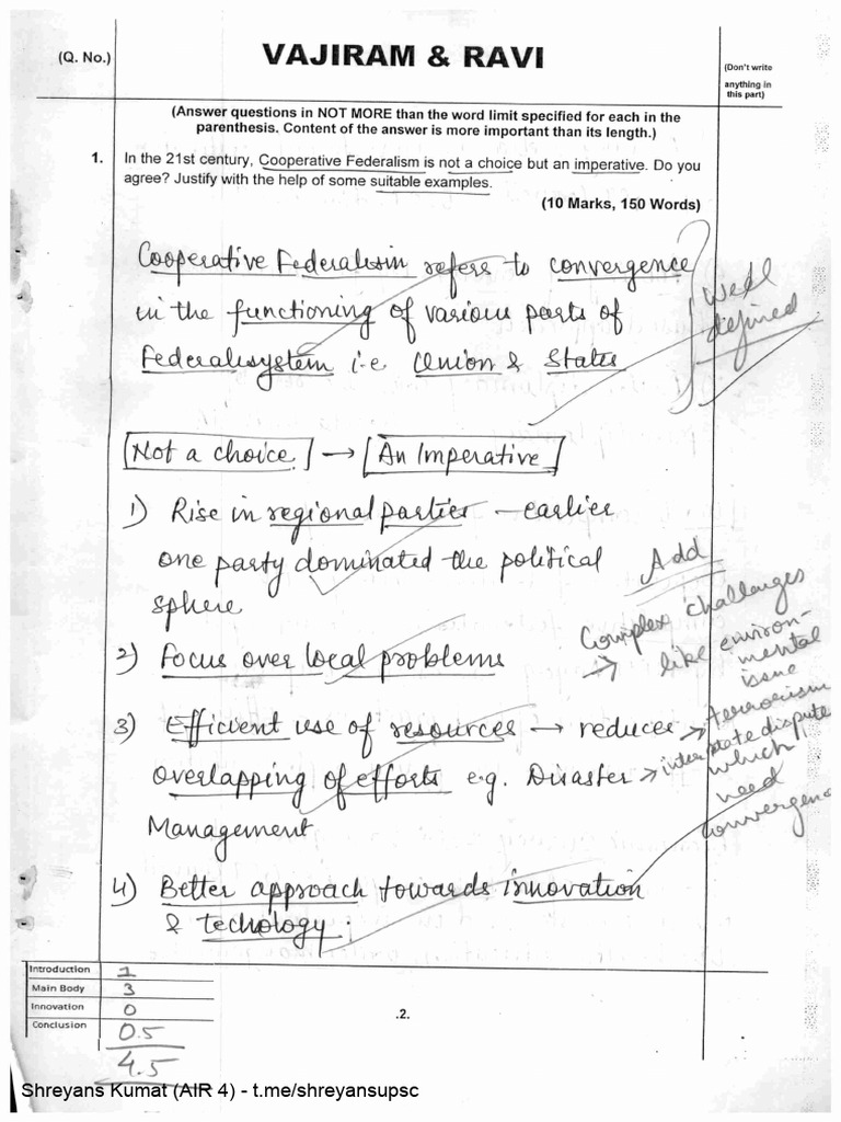 GS2 - Test Series Copies - Shreyans Kumat | PDF