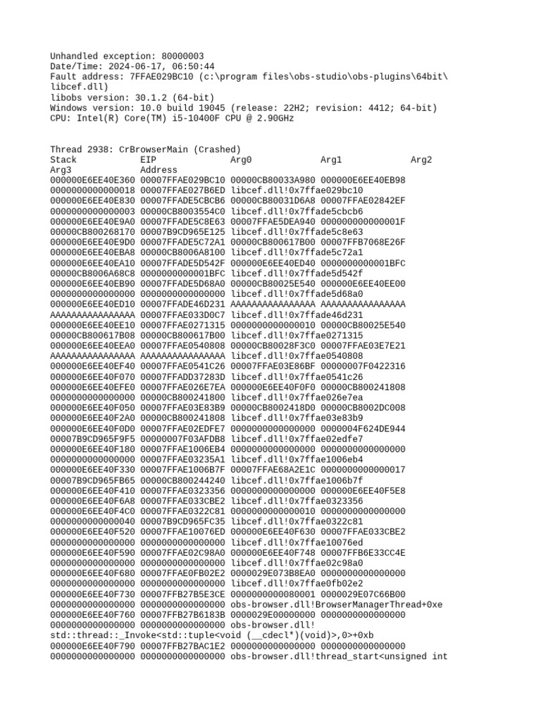 Crash 2024-06-17 06-50-44 | PDF | Operating System Technology | Computer Science