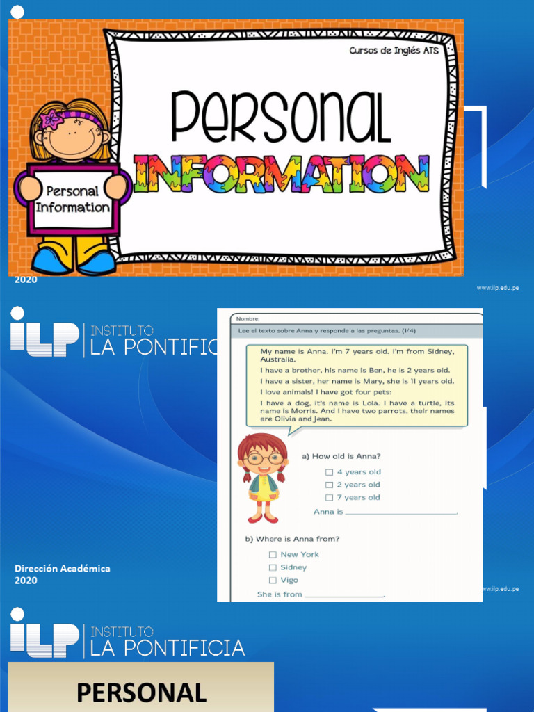 Clase 1 Personal Information | PDF