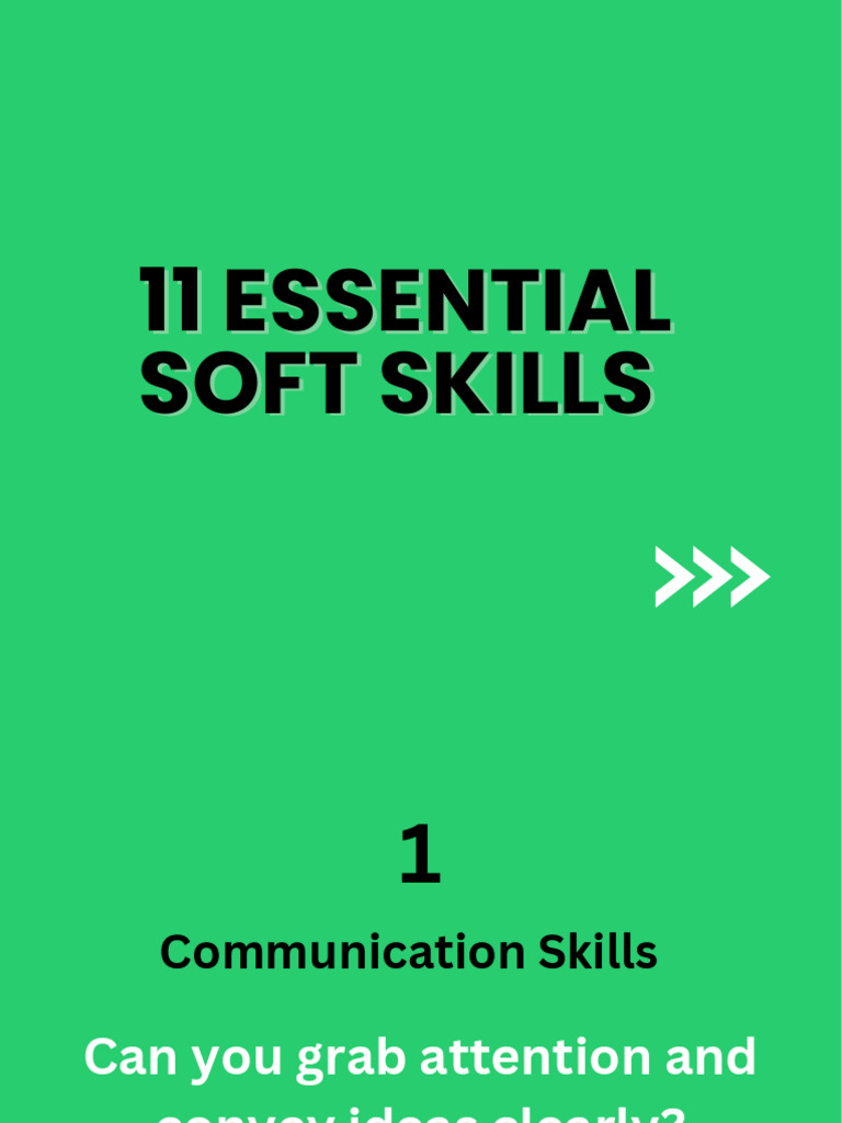 11 Essential Soft Skills for Success | PDF | Self-Improvement