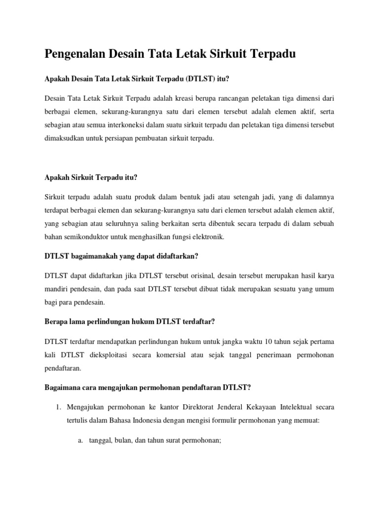 Pengenalan Desain Tata Letak Sirkuit Terpadu | PDF | Bisnis