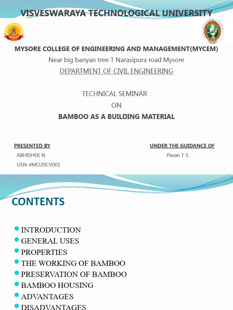 Bamboo As A Building Material | PDF | Bamboo | Materials