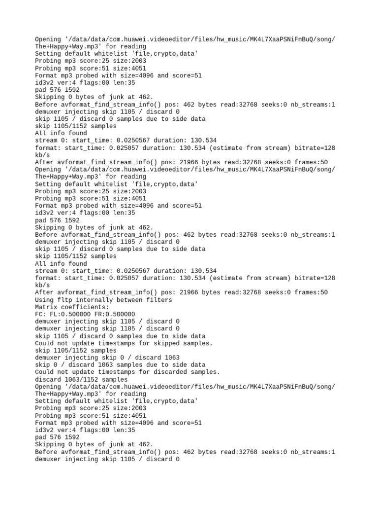 Av Log | PDF | Mp3 | Film And Video Technology