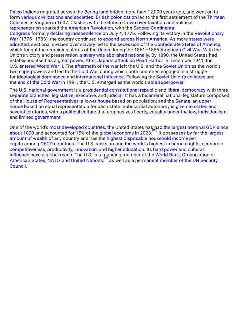 History of America | PDF | The United States | Government