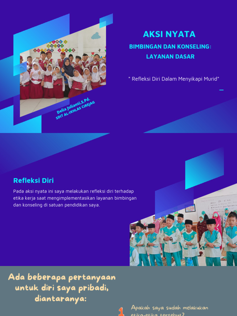 Aksi Nyata Topik Bimbingan Dan Konseling - Layanan Dasar | PDF