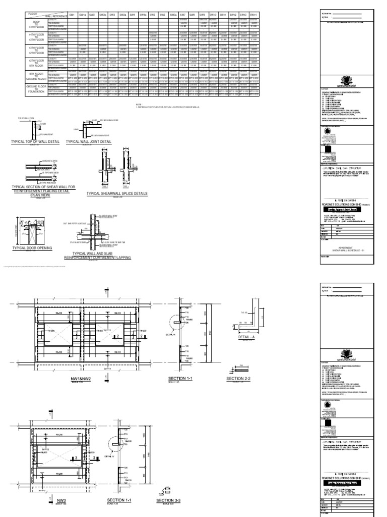 Shear Wall Detail | PDF | Buildings And Structures | Real Estate