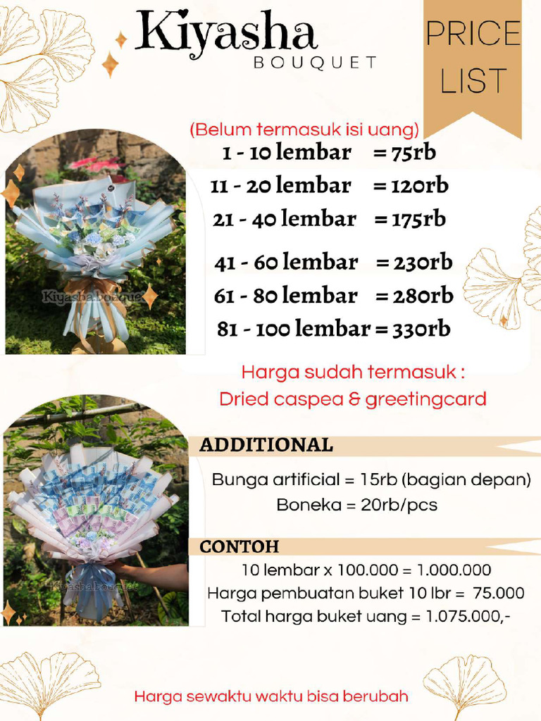 Pricelist Kiyasha | PDF