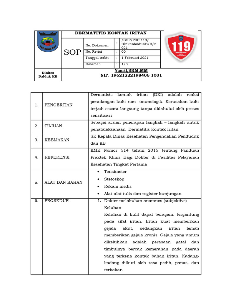 Dermatitis Kontak Iritan | PDF