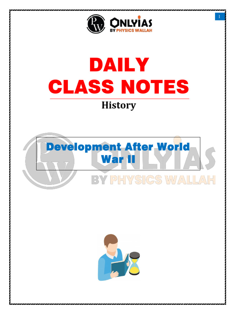 271 History Development After World War II Daily Class Notes | PDF ...