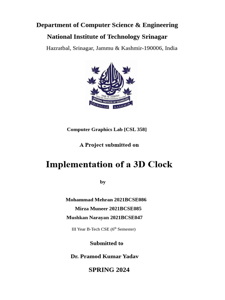 CG Project | Download Free PDF | Computer Graphics | Simulation