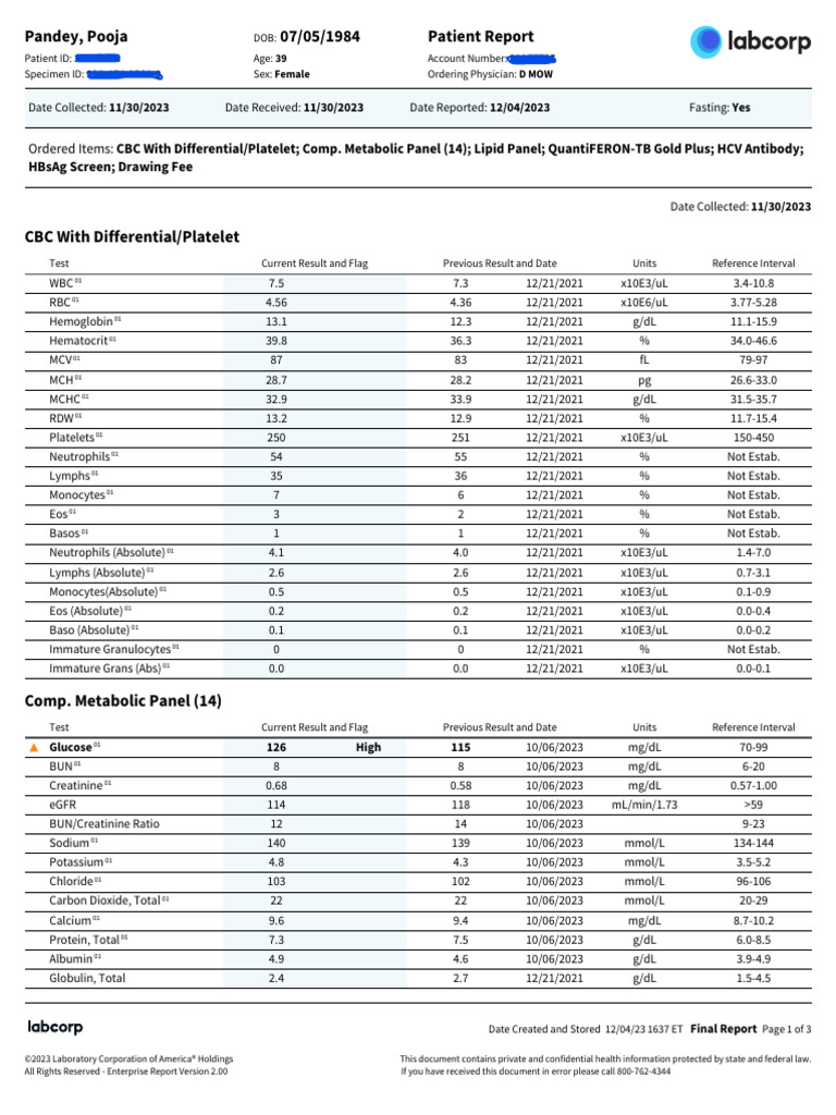 Lab Result 1 | PDF | Hepatitis C | Clinical Medicine