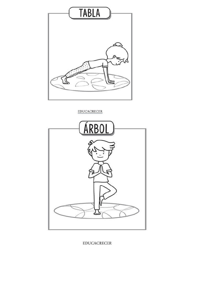 dibujos de yoga para colorear | PDF