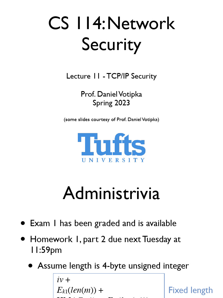 Lec11 TCP | PDF | Computer Network | Transmission Control Protocol