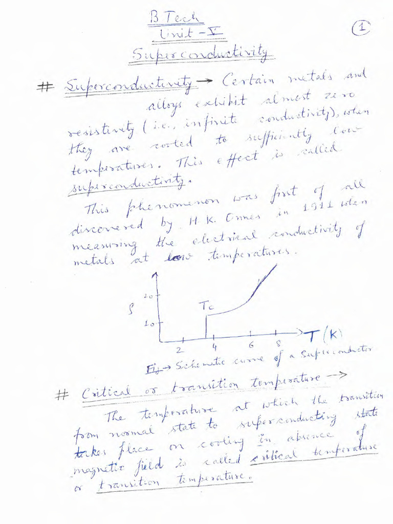 U 5 Superconductivity Notes Pdf