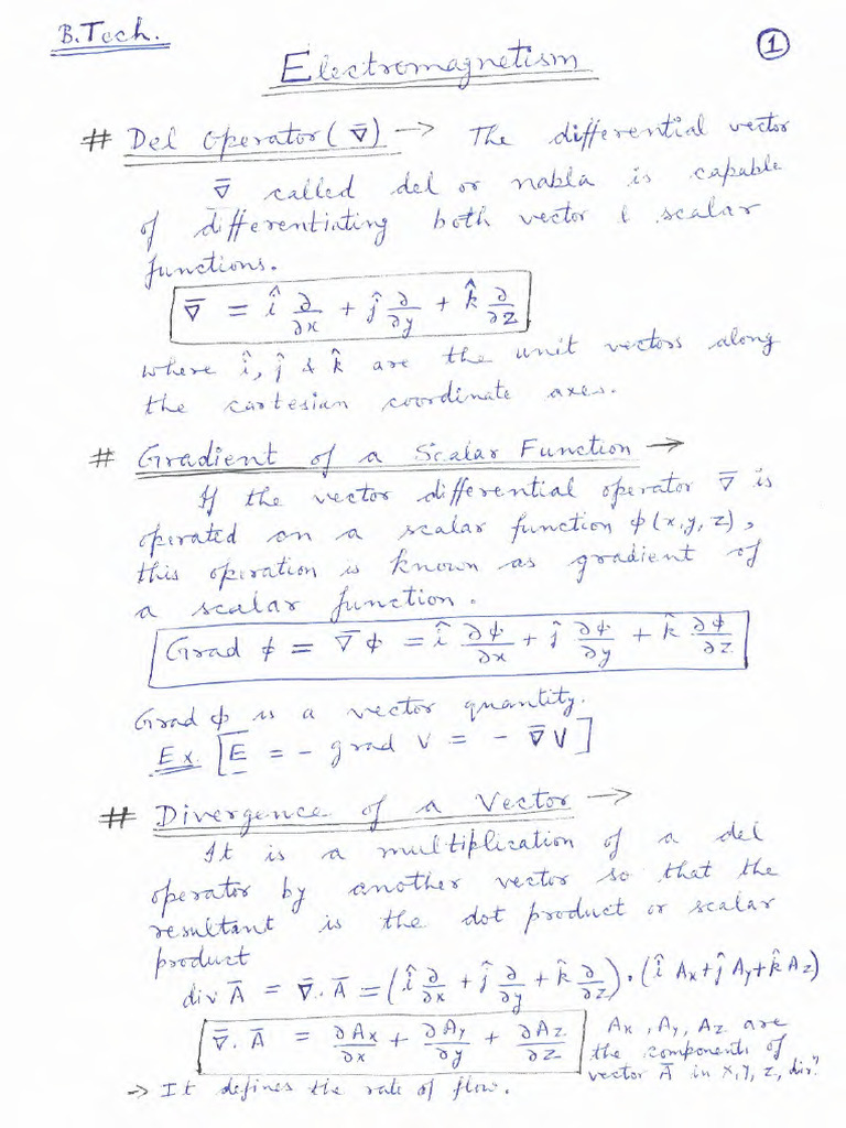 U - 5 Electromagnetism Notes | PDF