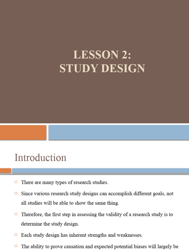Study Design | PDF | Cohort Study | Experiment