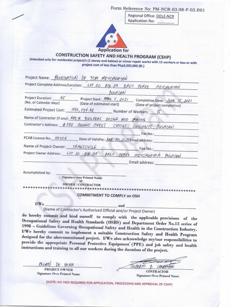 Dole Requirements064 | PDF