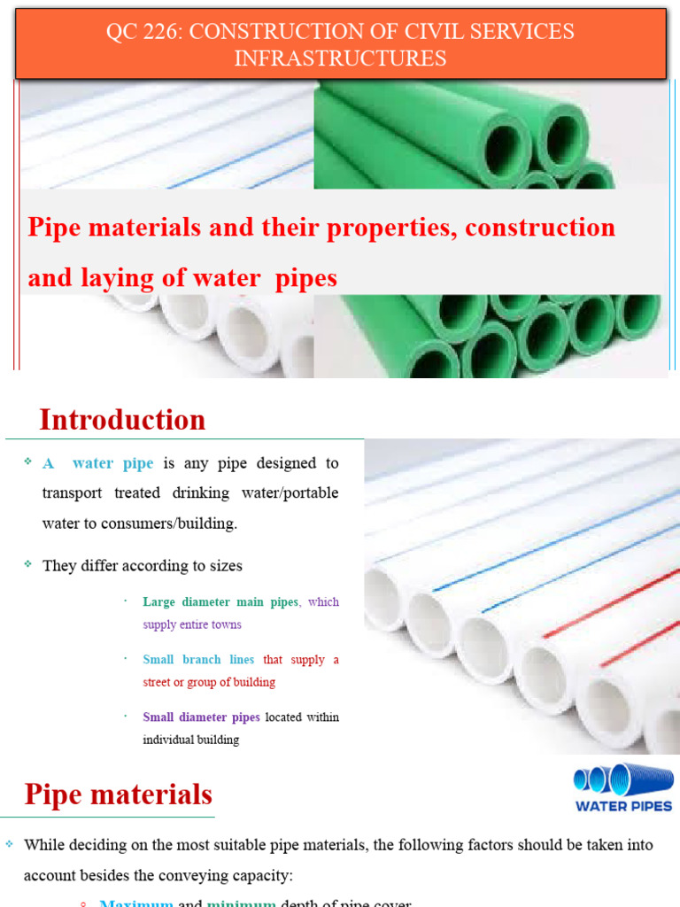 Civil Services | PDF | Pipe (Fluid Conveyance) | Polyvinyl Chloride