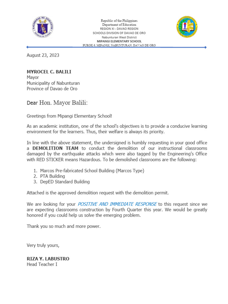 Letter Demolition | PDF