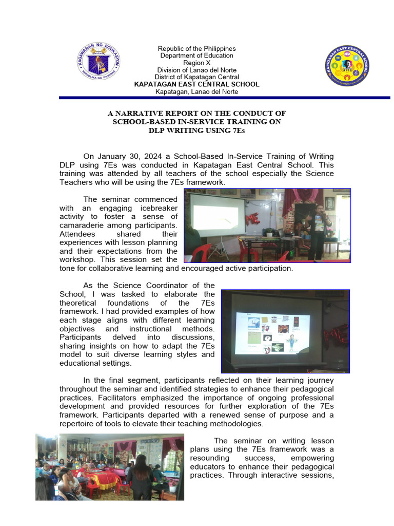 NARRATIVE INSET 7es | PDF | Learning | Pedagogy