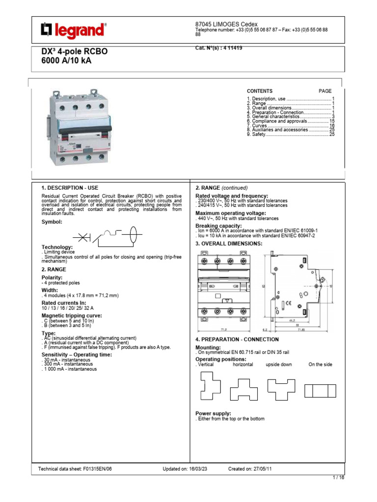 411419 Data sheet | PDF | Alternating Current | Electrical Engineering