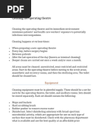 SOP On OT Cleaning and Disinfection Policy Compressed | PDF