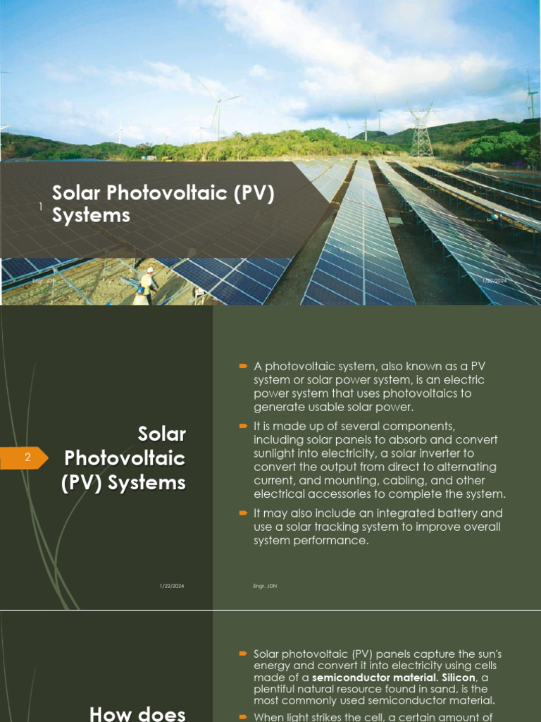 Solar Photovoltaic Systems | PDF | Photovoltaics | Photovoltaic System