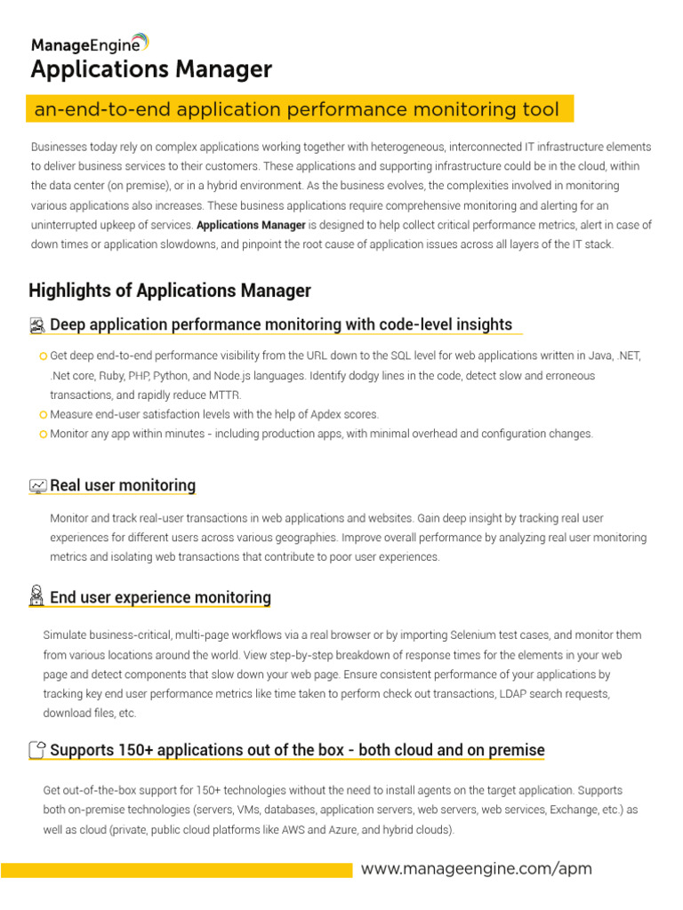 apm-datasheet-24 | PDF | Oracle Corporation | Cloud Computing