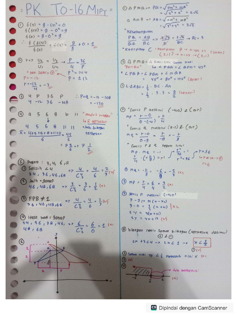 Pembahasan PK Mipy To 16 | PDF