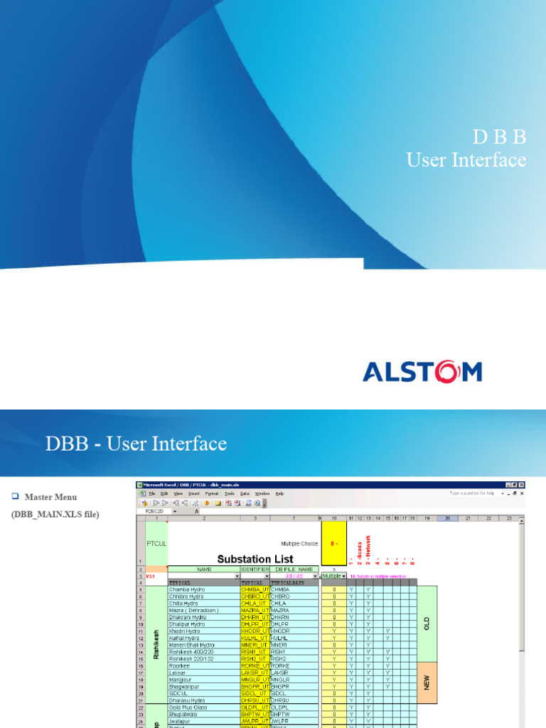 DBB User Interface Overview and Functions | PDF | Microsoft Excel | Databases