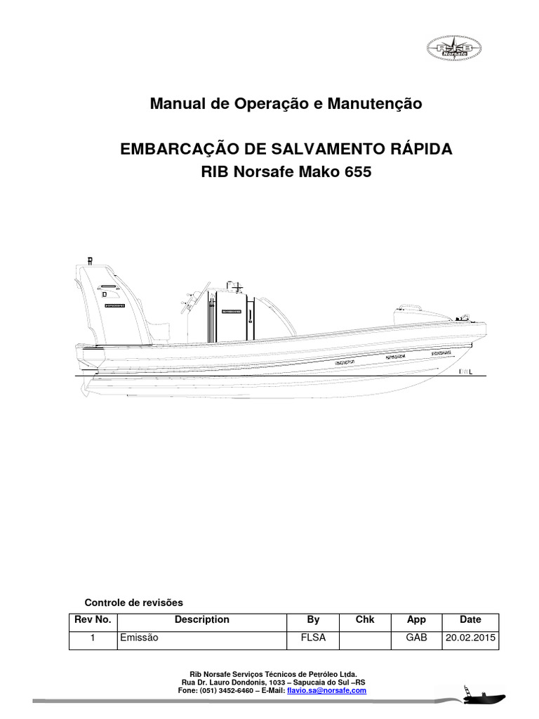 4 - Mako 655 Norsafe - Manual de Operacao e Manutencao Bote de Resgate ... 4 - Mako 655 Norsafe - Manual de Operacao e Manutencao Bote de Resgate ...